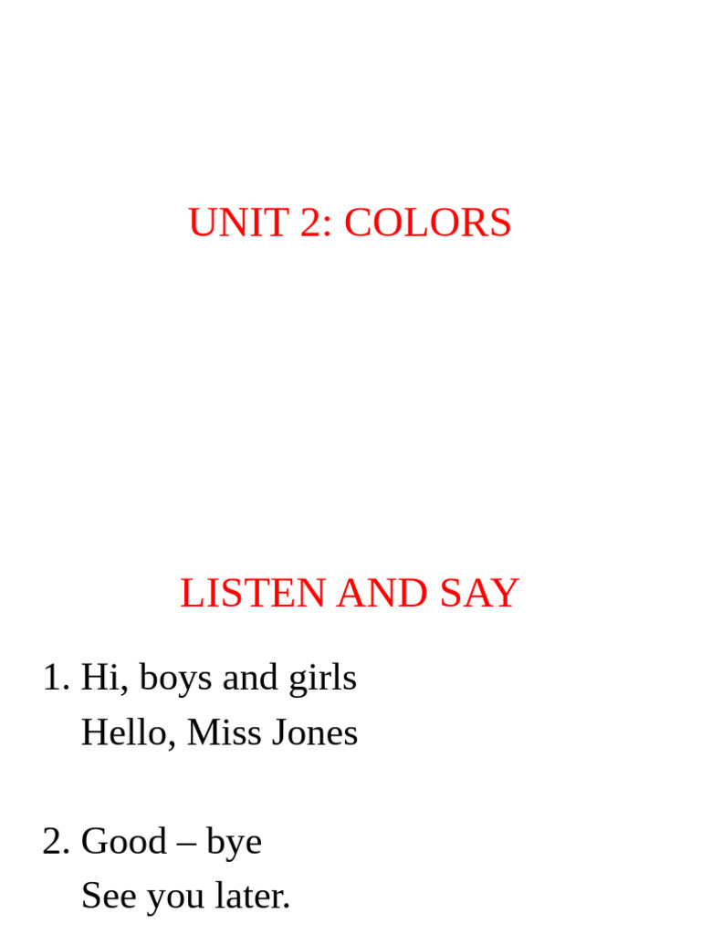 Unit 2 - Let's Talk | PDF