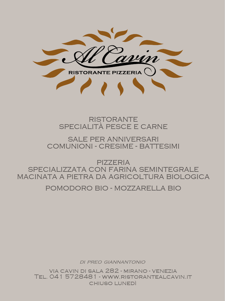 Al-Cavin MENU | PDF