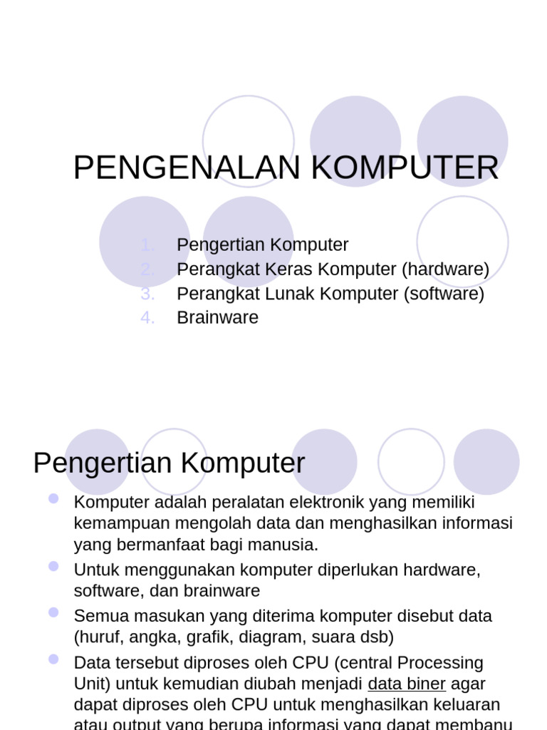 Pengenalan Komputer | PDF