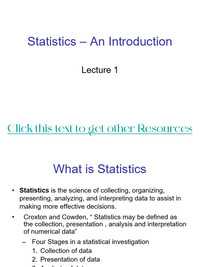 CH 1 CH 2 Introduction and Describing Data Tabular and Graphical Presentation | PDF