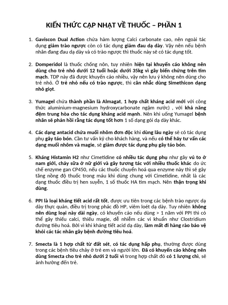 Cap Nhat Kien Thuc Ve Thuoc | PDF