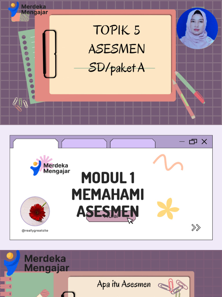 AKSI NYATA ASESMEN SD PAKET A (Presentasi (169) ) - Compressed | PDF