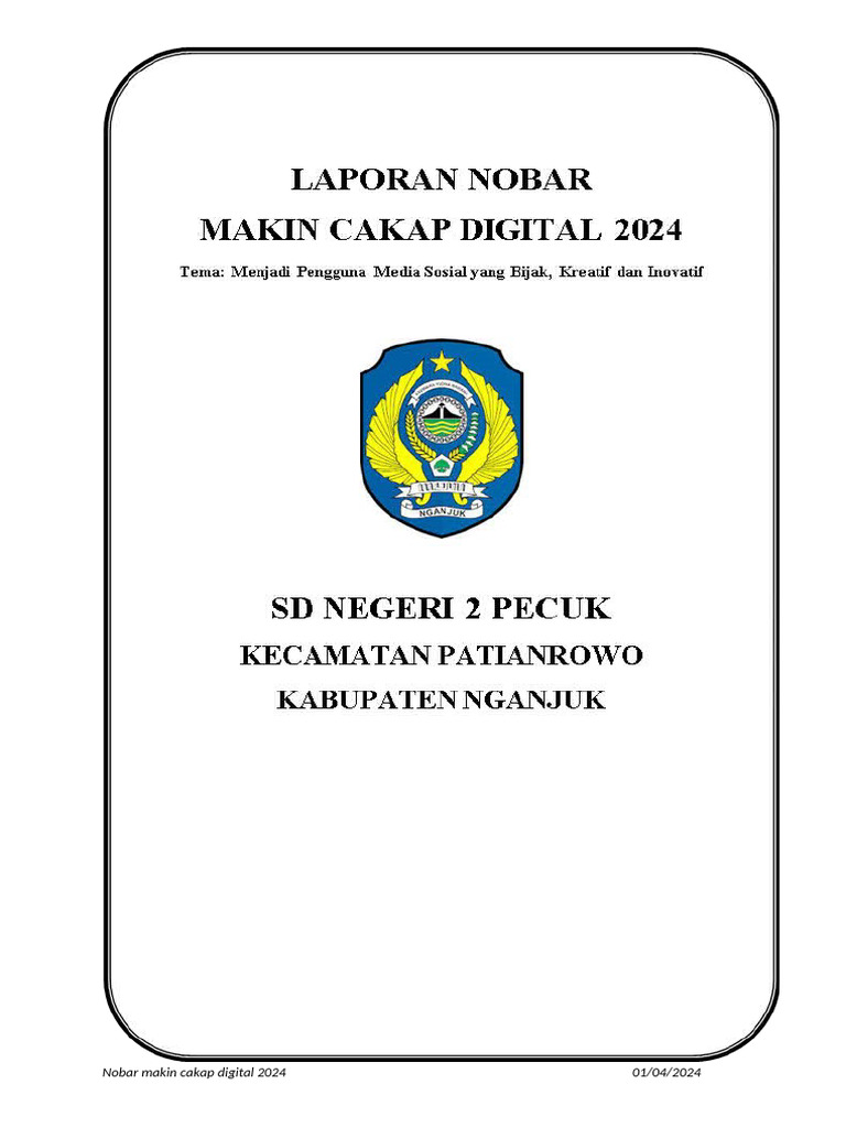 LAPORAN KEGIATAN NOBAR MAKIN CAKAP DIGITAL 2024.fix | PDF