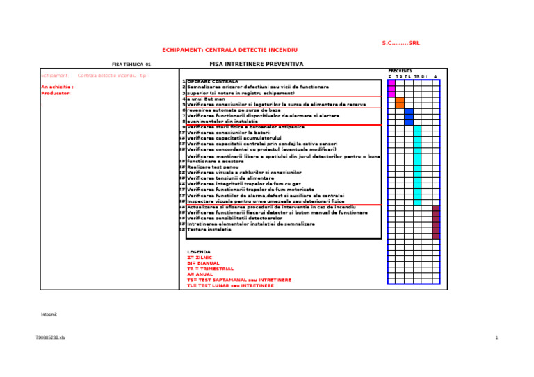TEMA 18 - GRAFIC VERIF .Centrale Detectie Incendiu | PDF