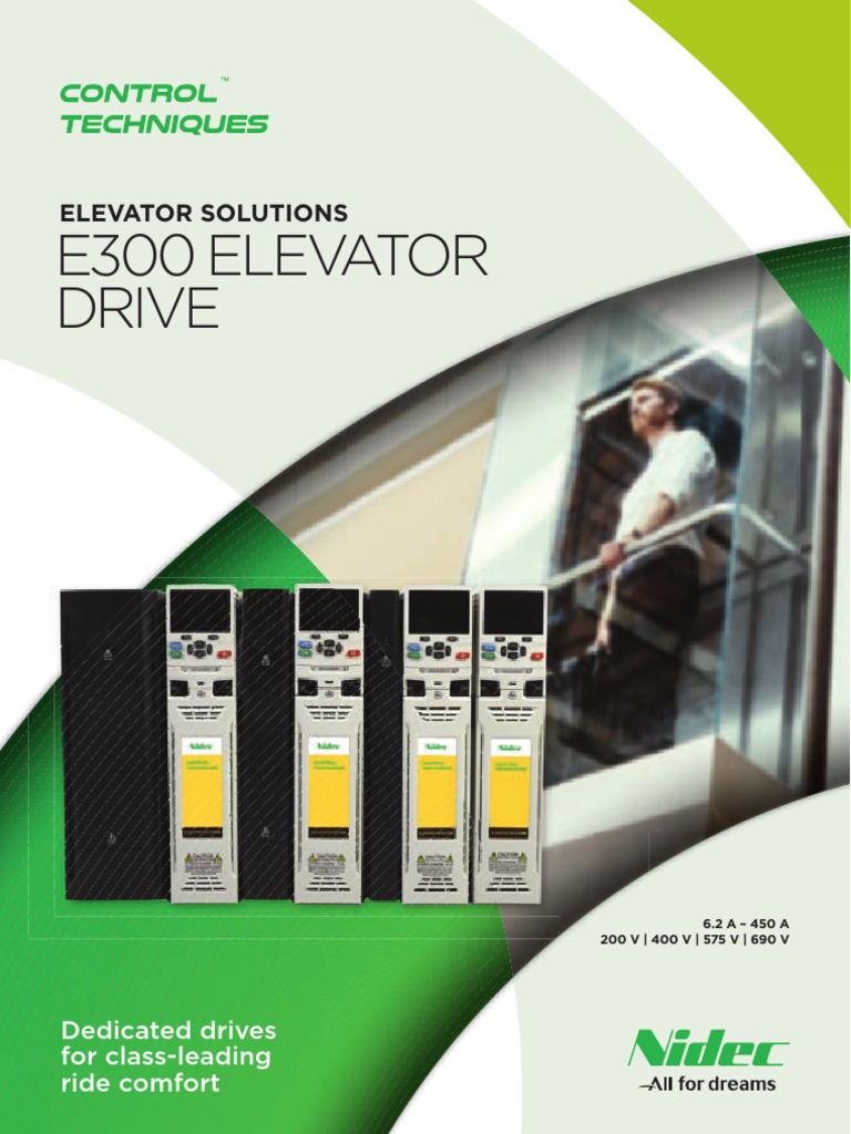 2003 Frequentieregelaars Elevator Drive E300 Elevator Solutions Brochure en Iss5 0701 0062 05 | PDF