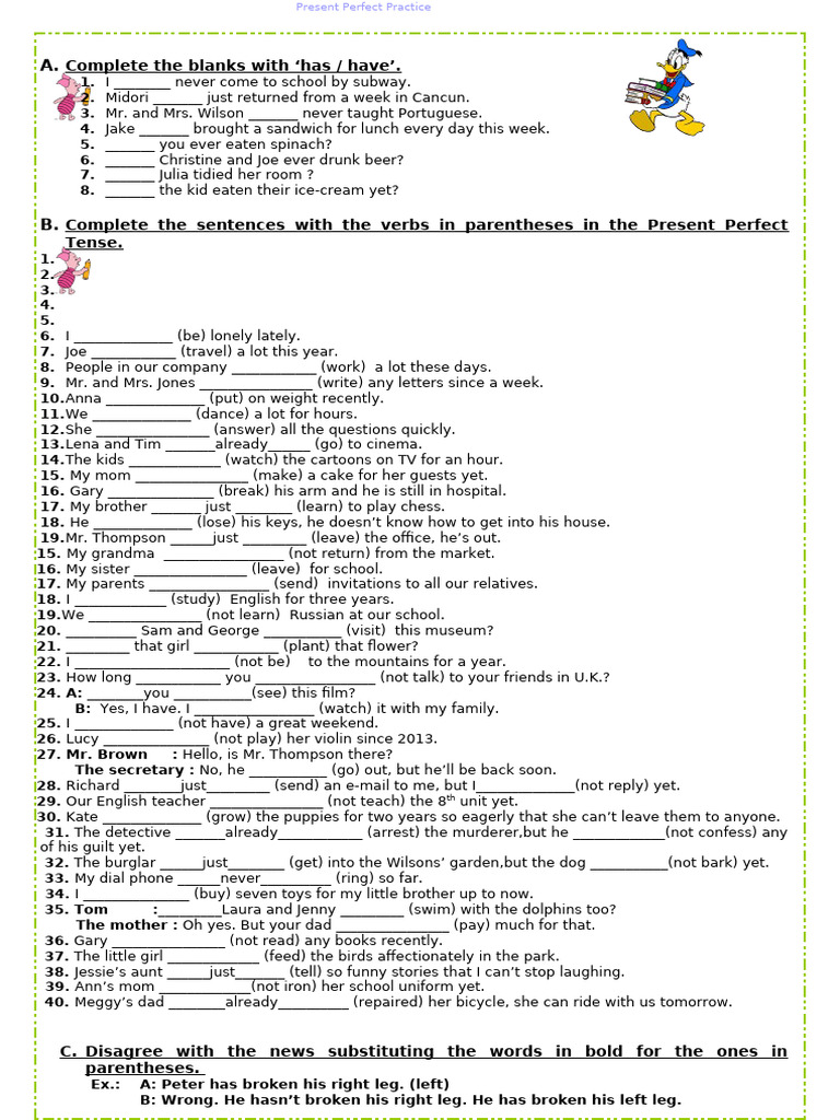 Present Perfect Flashcards Grammar Drills Grammar Guides Picture D ...