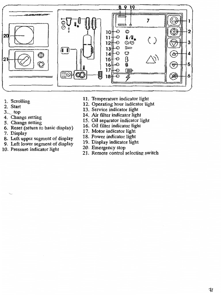 Service Air Compressor Display Menu | PDF