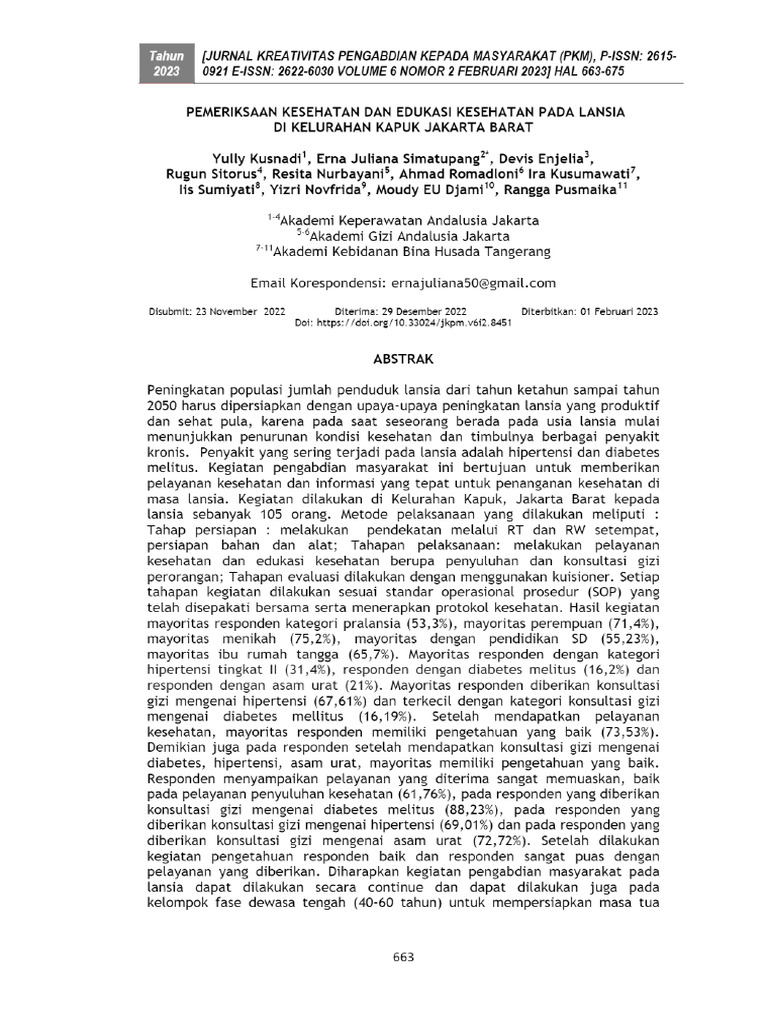 Jurnal Pengmas | PDF