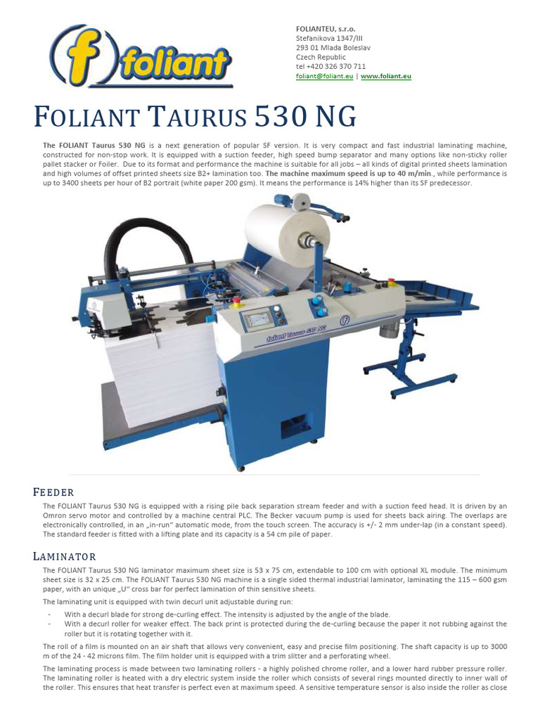 En Foliant Taurus 530 NG | PDF