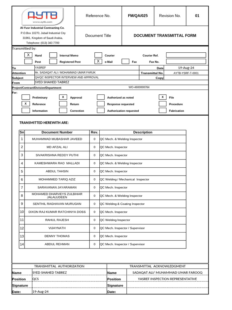Aytb Ysrf T 001 | PDF