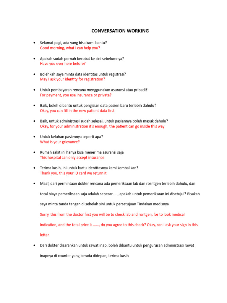 Conversation Working | PDF