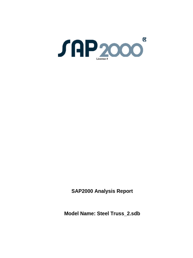 SAP2000 Report | PDF | Cartesian Coordinate System | Technology ...
