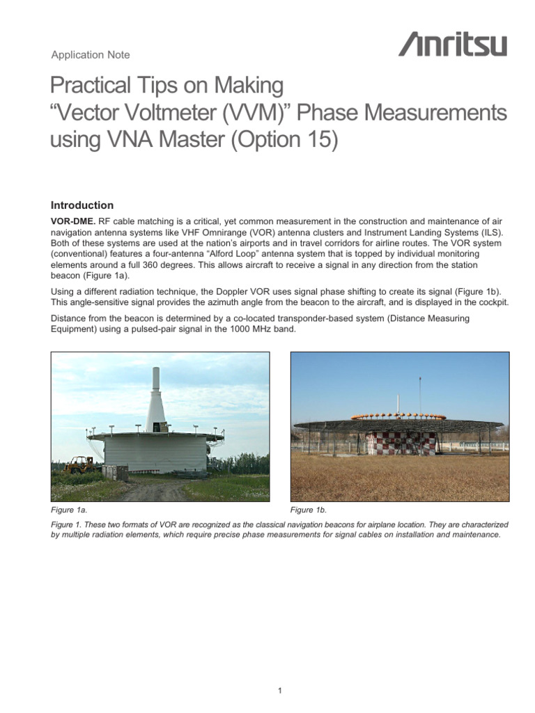 Practical Tips On Making "Vector Voltmeter (VVM) " Phase Measurements ...