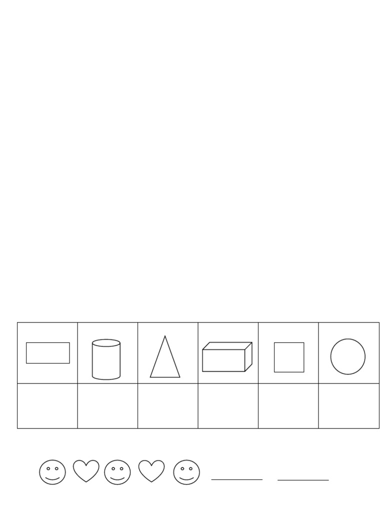 Shapes Revision Worksheet Class 1 | PDF