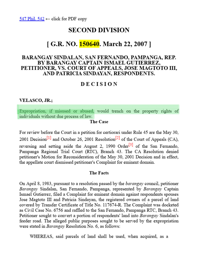 Barangay Asindalan v. Court of Appeals | PDF
