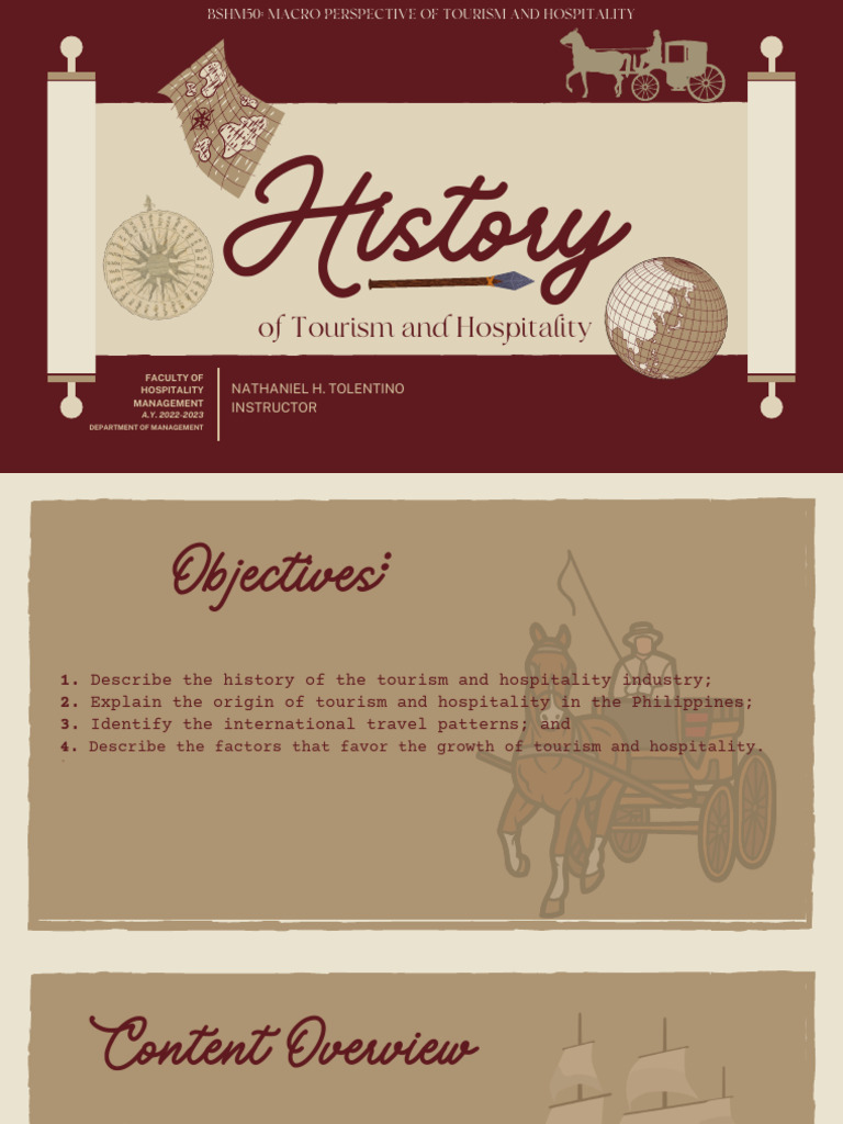 Chapter 2 History of Tourism and Hospitality | PDF