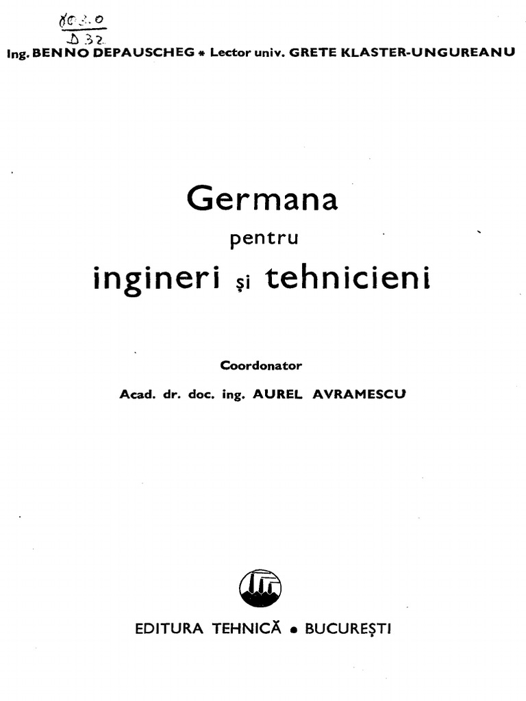 Germana Pentru Ingineri Si Tehnicieni PDF | PDF