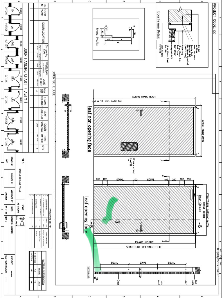 Steel Door drawing | PDF