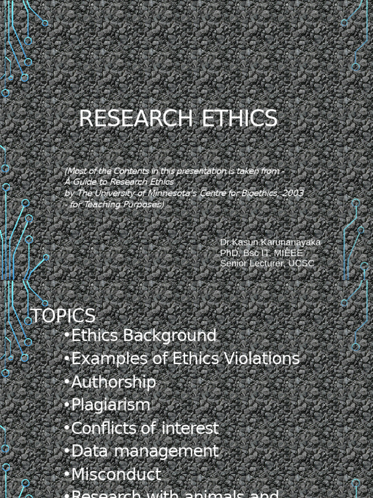 Principles of Research Ethics | PDF