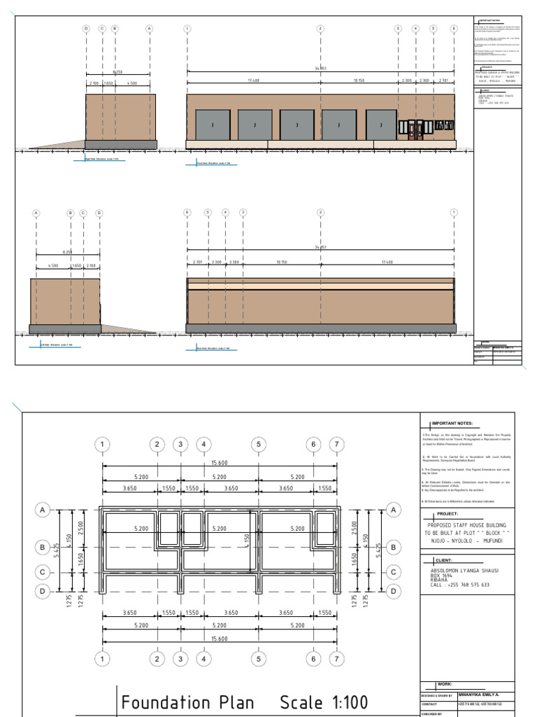 1 2 3 4 5 6 D C B A: Proposed Garage & Office Building To Be Biult at ...