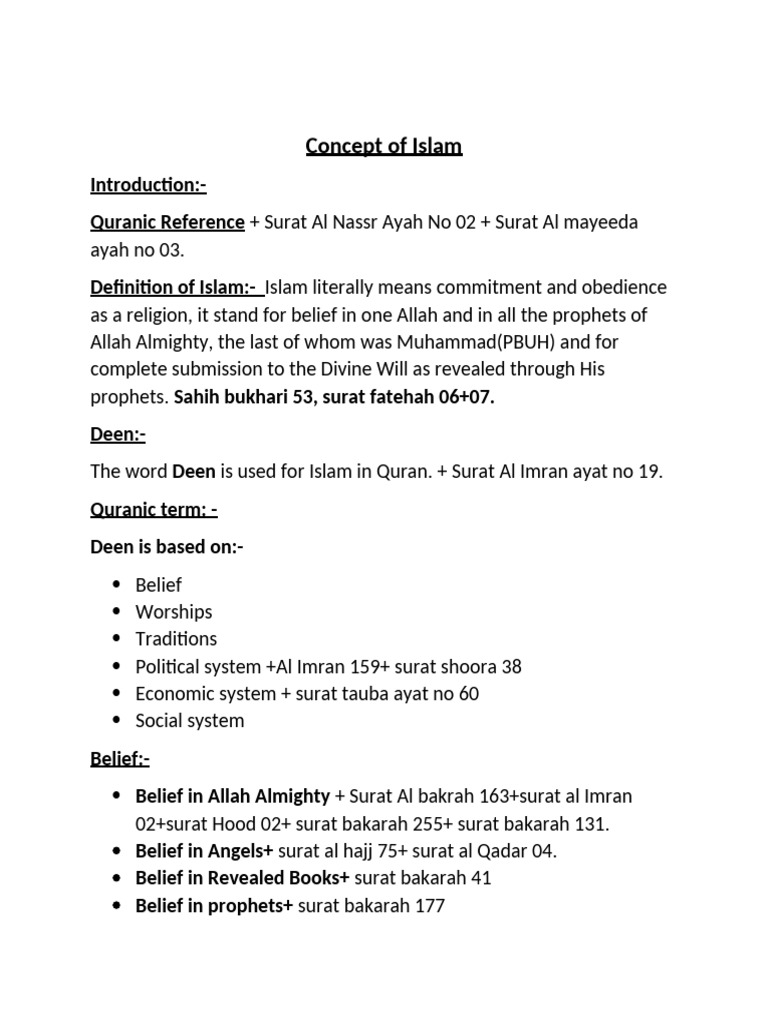 Concept Of Islam Pdf