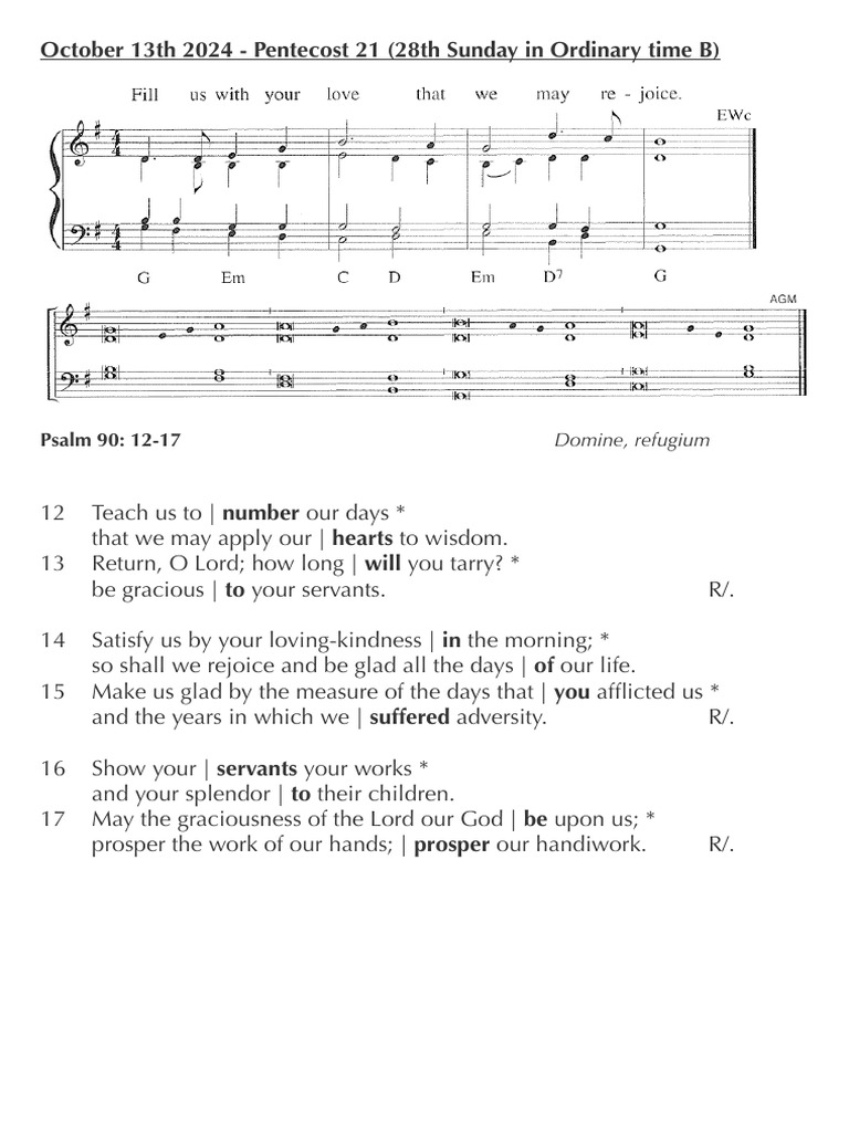 Psalms For October 13th 2024 | PDF