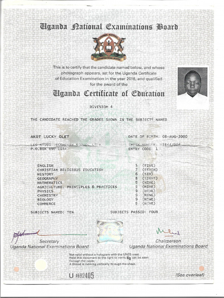 Academic Documents Akot Olet | PDF