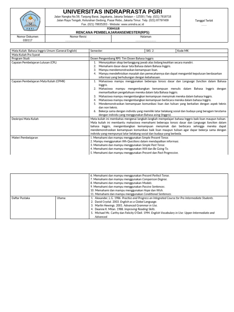 RPS General English | PDF