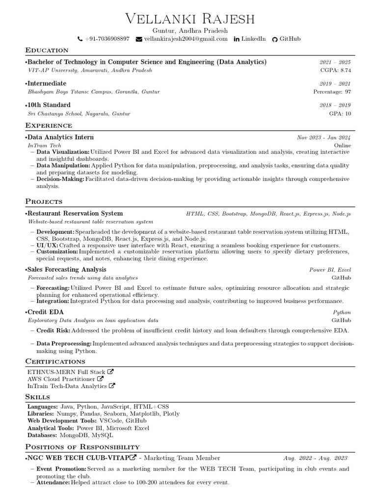 Rajesh Resume | PDF
