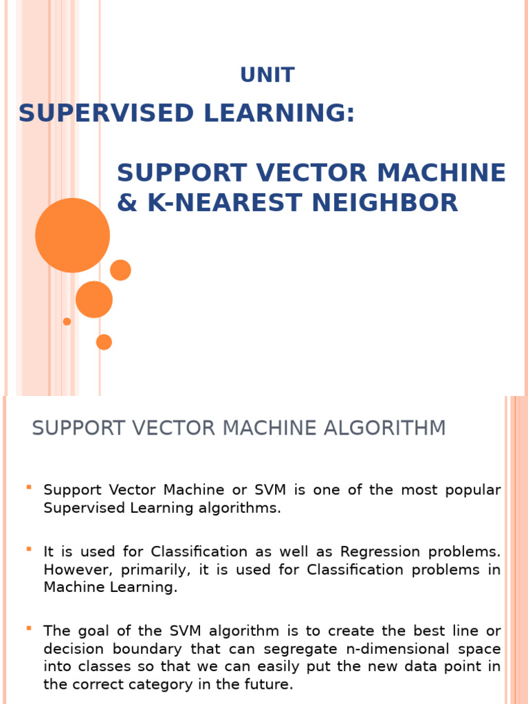 Unit3 SVM&KNN | PDF