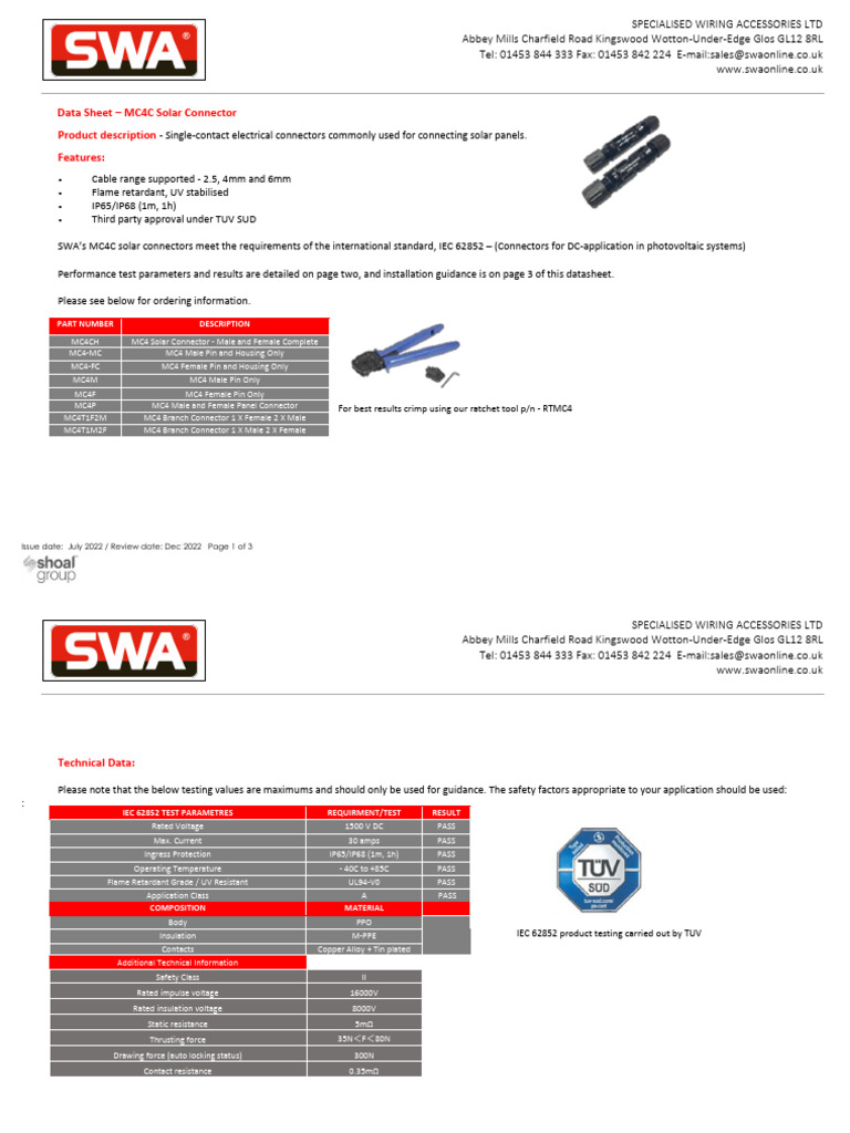 data sheet mc4 | PDF