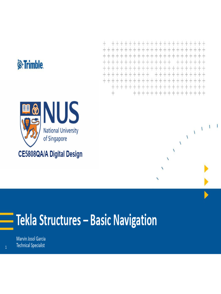 Tekla Structures Fundamental Lecture 2023 - Week 1 and 2 | PDF