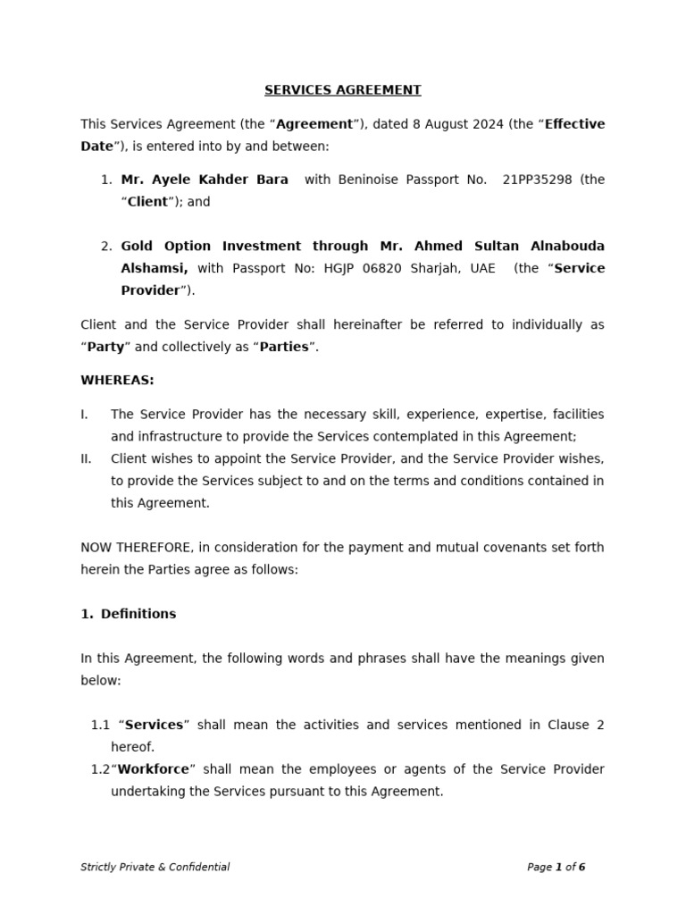 Service Agreement - Business Set-up | PDF