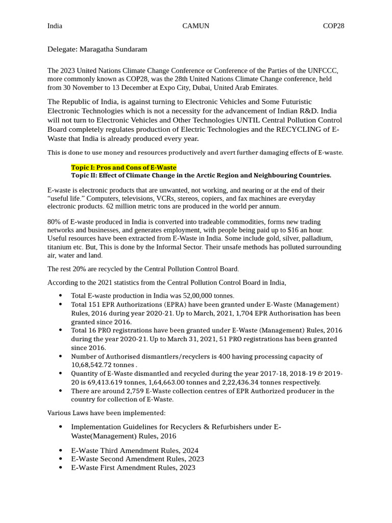 Topic 1 Position Paper | PDF