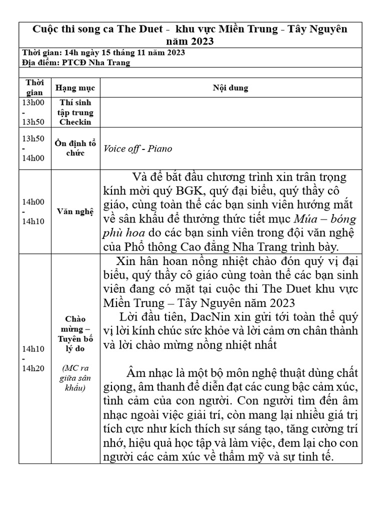 MC Script The Duet MT TN | PDF