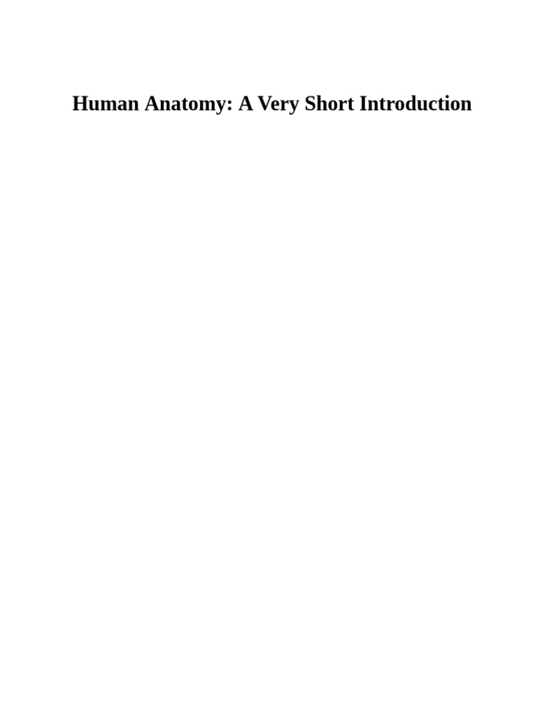 Human Anatomy A Very Short Introduction 9780198707370 | PDF