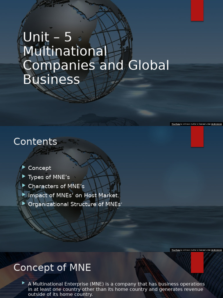 Unit 5 Emerging Global Business Issues | PDF | Multinational ...