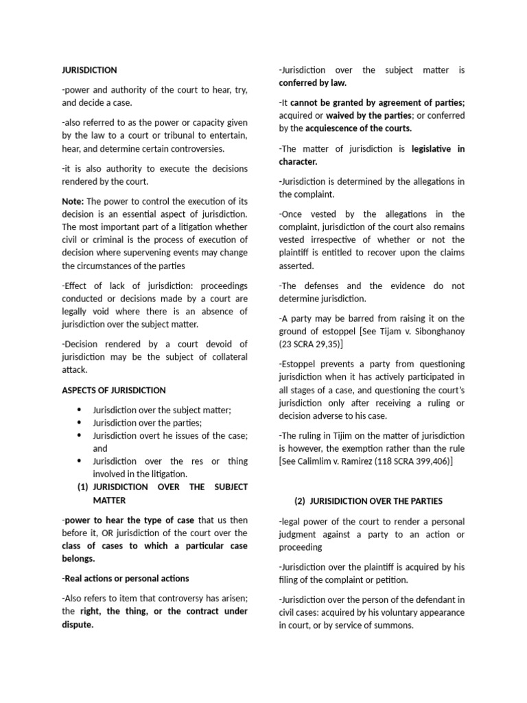 JURISDICTION | PDF