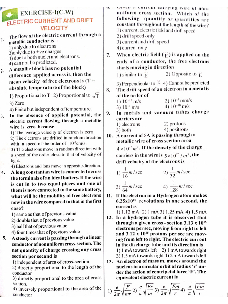 Current Electricity | PDF