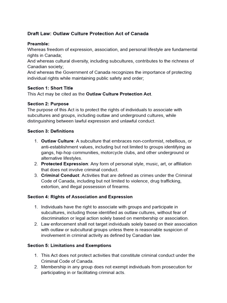 Protecting Outlaw Culture Rights | PDF | Freedom Of Association | Human ...