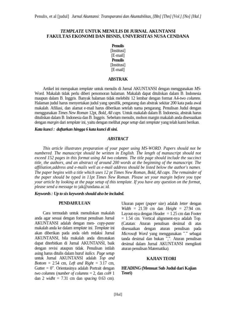 Template Jurnal JAK | PDF