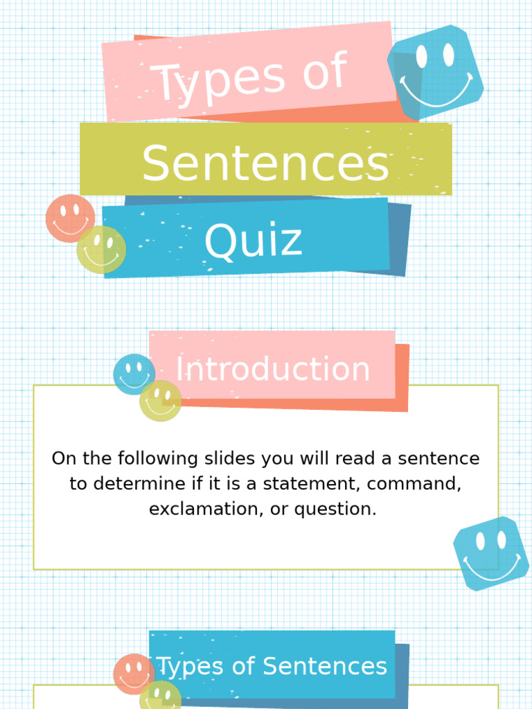 Types of Sentences Quiz (Interrogative... ) | PDF