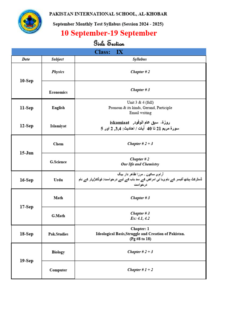 9th - Sep (1) - 2 | PDF
