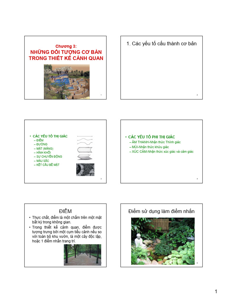 BG- Nguyên Lý Thiết Kế Cảnh Quan 1 - GV LEE TOON | PDF