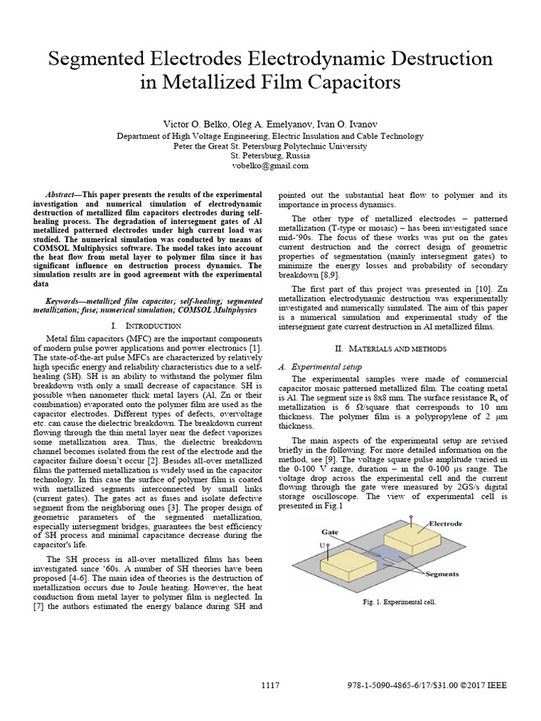 Segmented Electrodes Electrodynamic Destruction | PDF