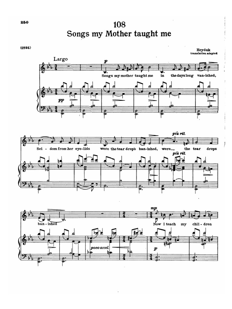 Songs My Mother Taught Me | PDF