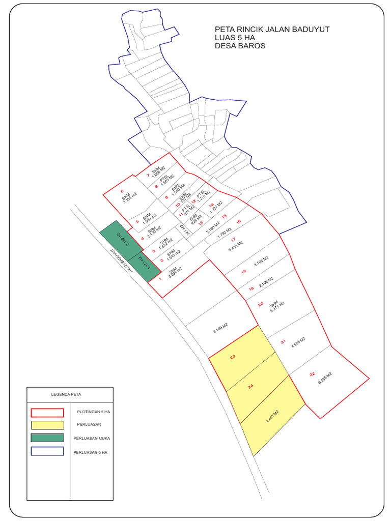 Peta Rincik Baros 5 Ha | PDF