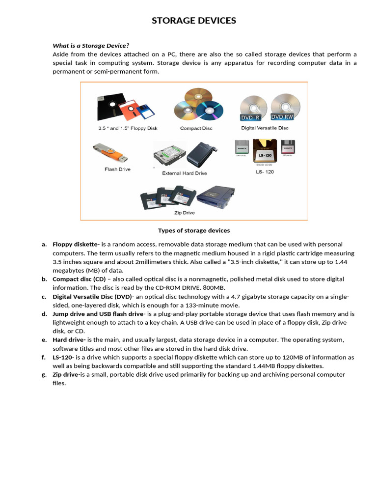 Storage Devices | PDF