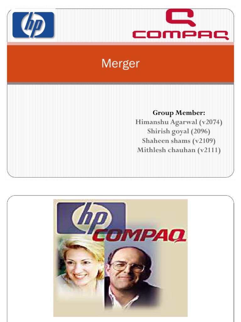 M&A of HP-Compaq With Financial Implication | PDF | Hewlett Packard ...
