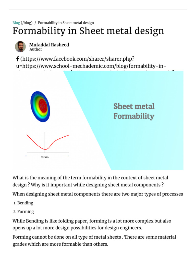 Formability in Sheet metal design | PDF
